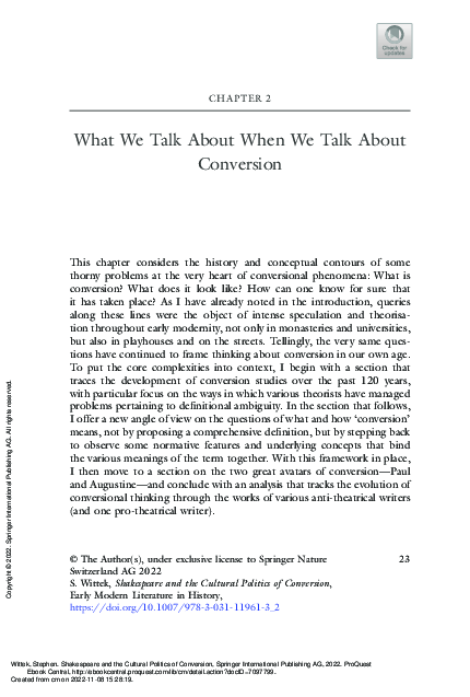 (PDF) What We Talk About When We Talk About Conversion