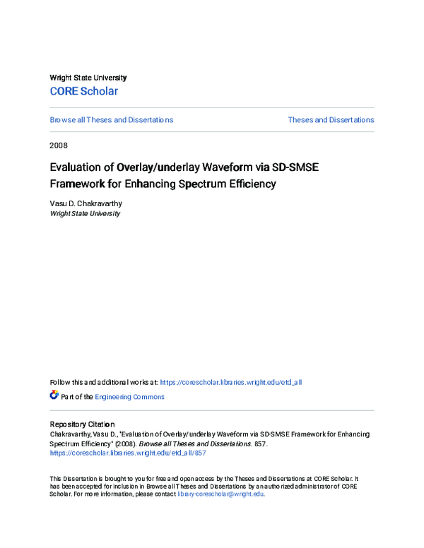 (PDF) Evaluation of Overlay/Underlay Waveform via SD-SMSE Framework for ...