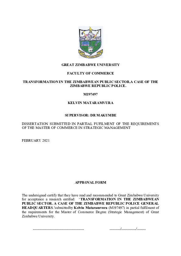 (DOC) Transformation in the Public Sector