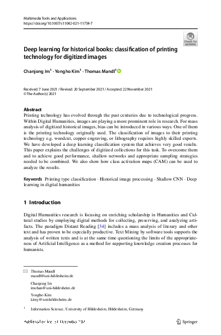 (PDF) Deep Learning for Classifying Printing Technologies