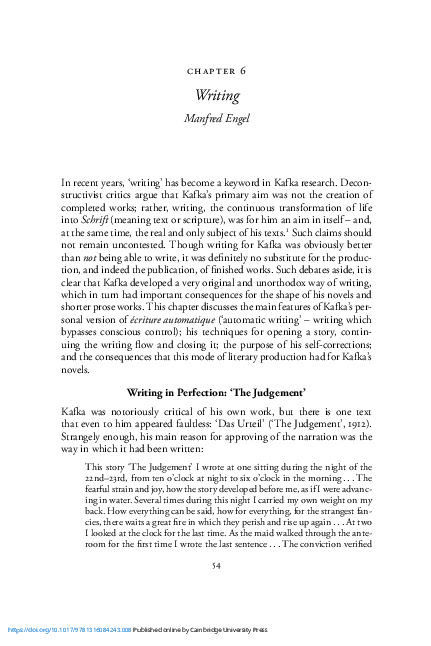 (PDF) Franz Kafka in Context