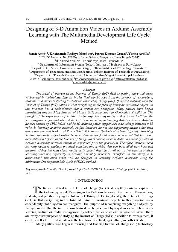 (PDF) Designing of 3-D Animation Videos in Arduino Assembly Learning ...