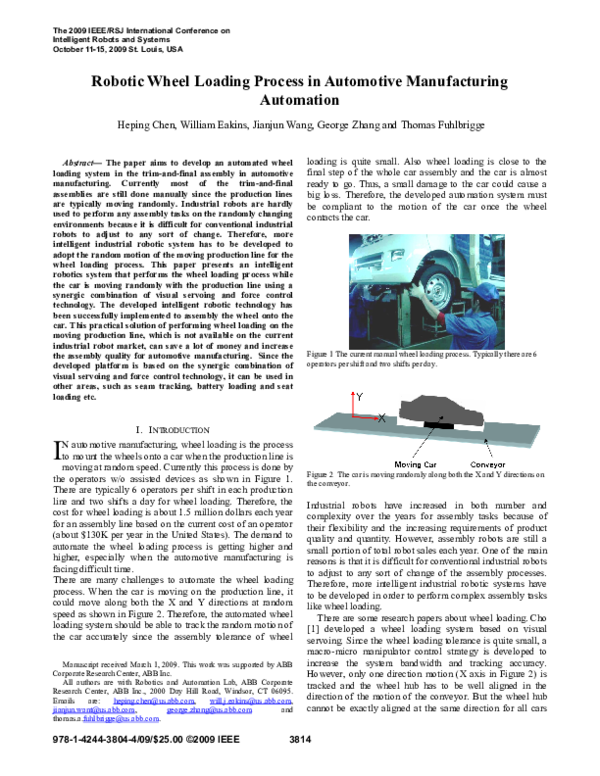 (PDF) Robotic wheel loading process in automotive manufacturing automation