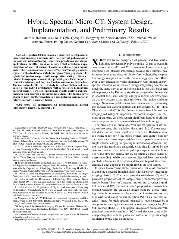 (PDF) Hybrid Spectral Micro-CT: System Design, Implementation, and ...