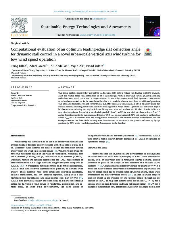 (PDF) Computational evaluation of an optimum leading-edge slat deflection angle for dynamic ...