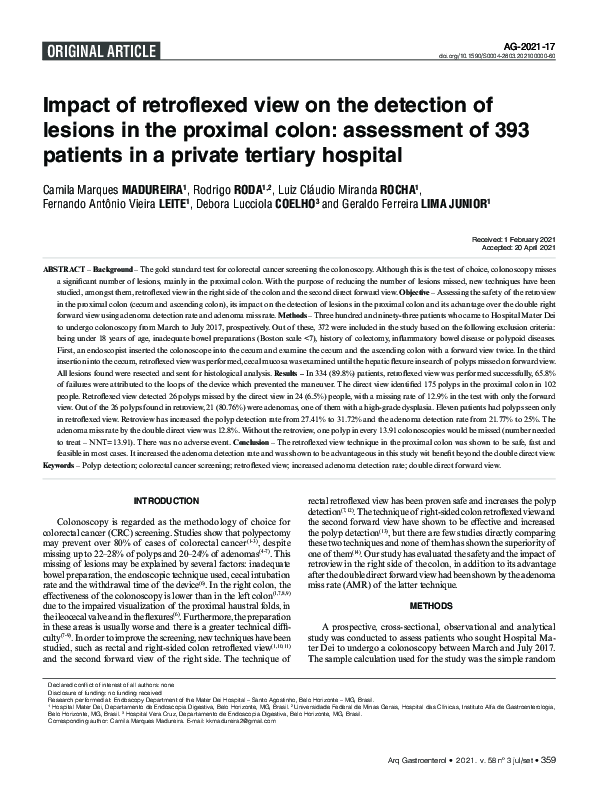 (PDF) Impact of Retroflexed View on the Detection of Lesions in the ...