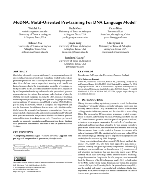 (PDF) MoDNA
