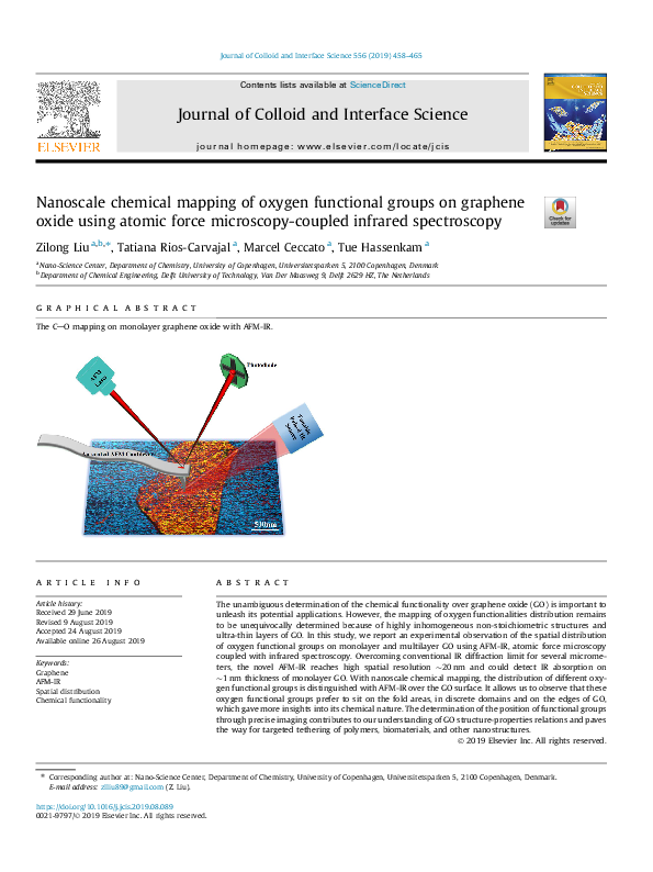 (PDF) Nanoscale chemical mapping of oxygen functional groups on graphene oxide using atomic ...