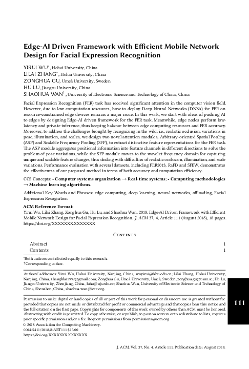 (PDF) Edge-AI Driven Framework with Efficient Mobile Network Design for Facial Expression ...