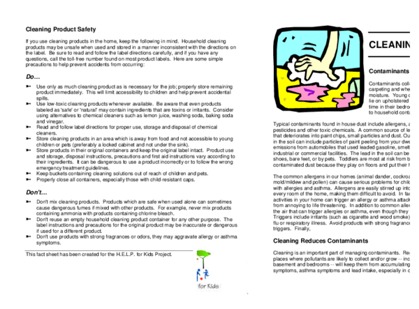 (PDF) Cleaning for Health