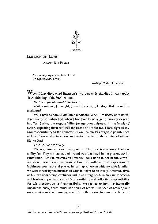 (PDF) Emerson on Love