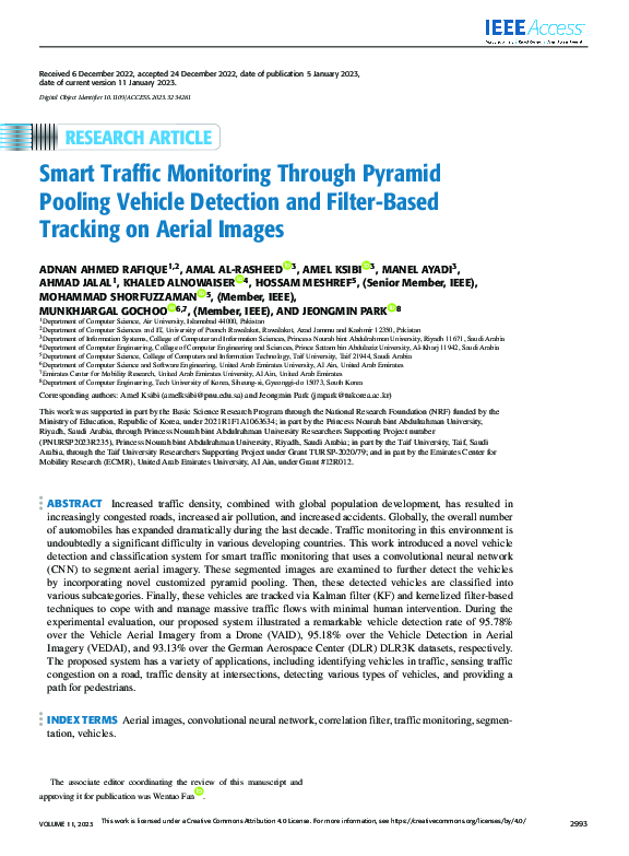 Pdf Smart Traffic Monitoring Through Pyramid Pooling Vehicle