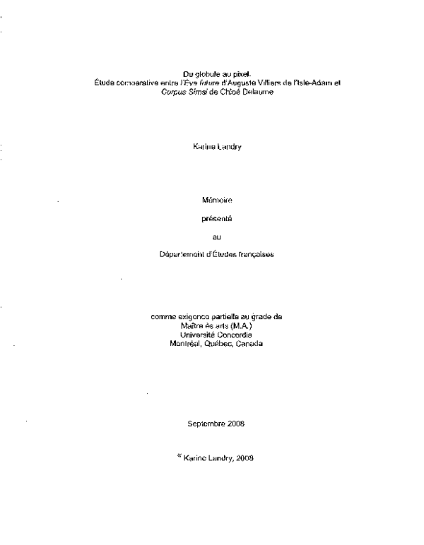 (PDF) Du globule au pixel. Etude comparative entre" L'Eve future" d ...