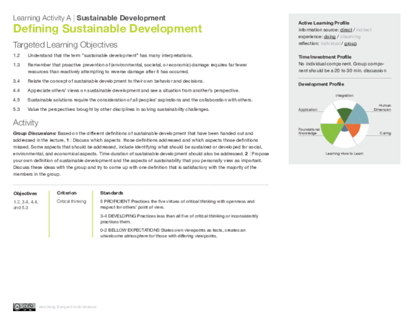 (PDF) Sustainable Development - Activities
