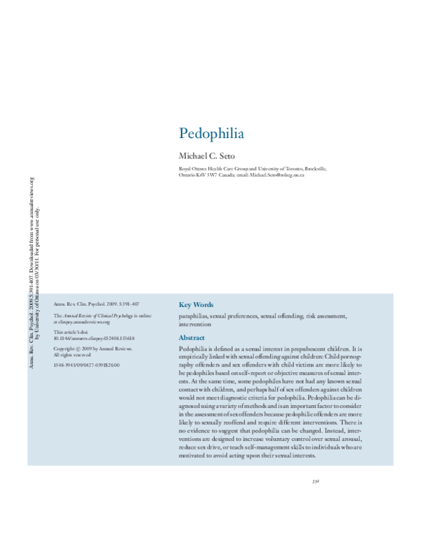 (PDF) Pedophilia