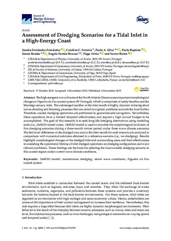 (PDF) Assessment of Dredging Scenarios for a Tidal Inlet in a High ...