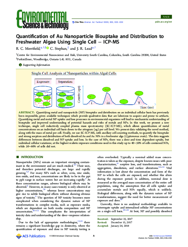 (PDF) Quantification of Au Nanoparticle Biouptake and Distribution to ...