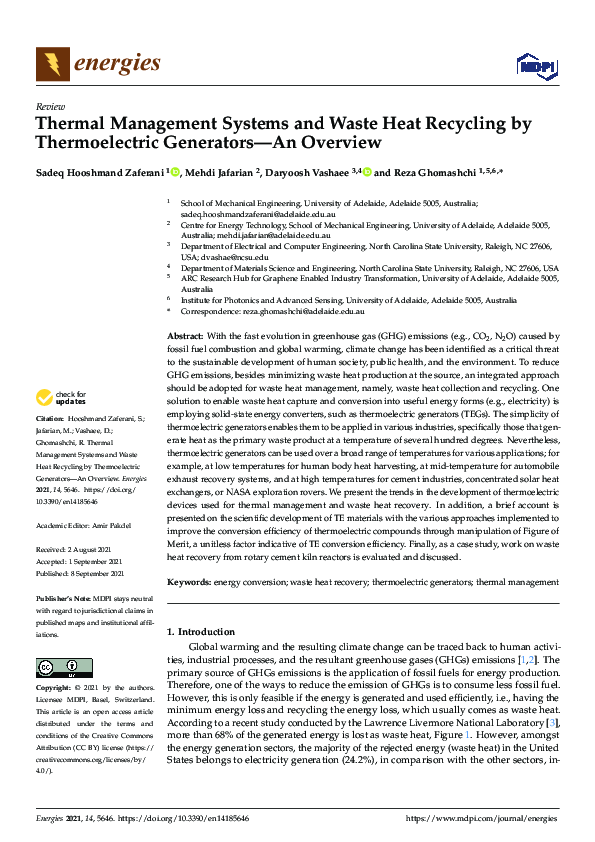 (PDF) Thermal Management Systems and Waste Heat Recycling by ...