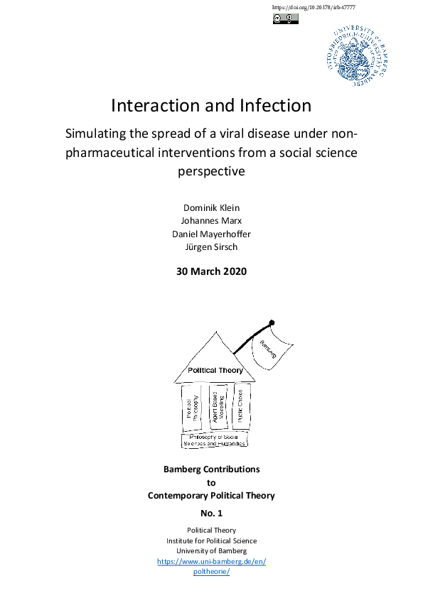 Pdf Interaction And Infection Simulating The Spread Of A Viral Disease Under Non