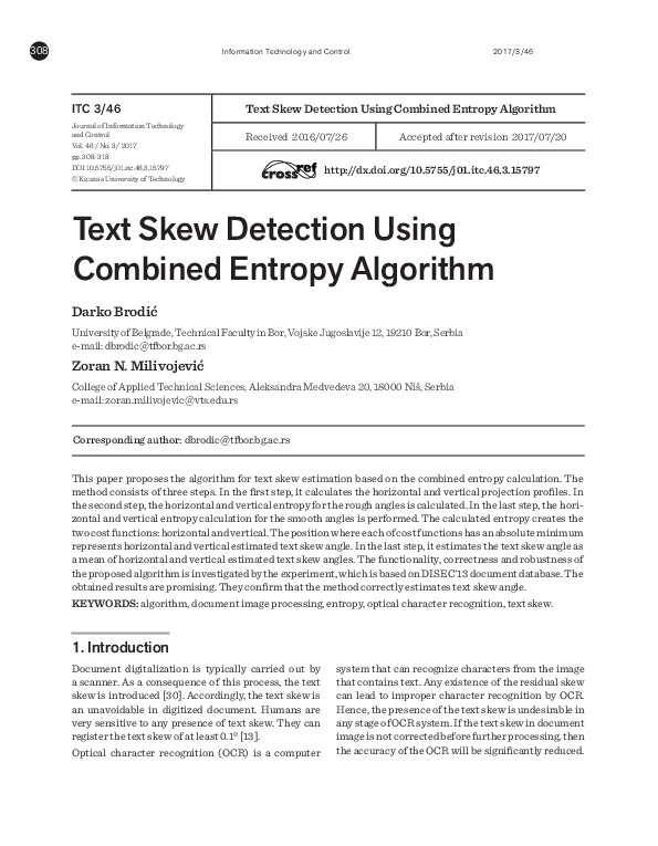 Pdf Text Skew Detection Using Combined Entropy Algorithm