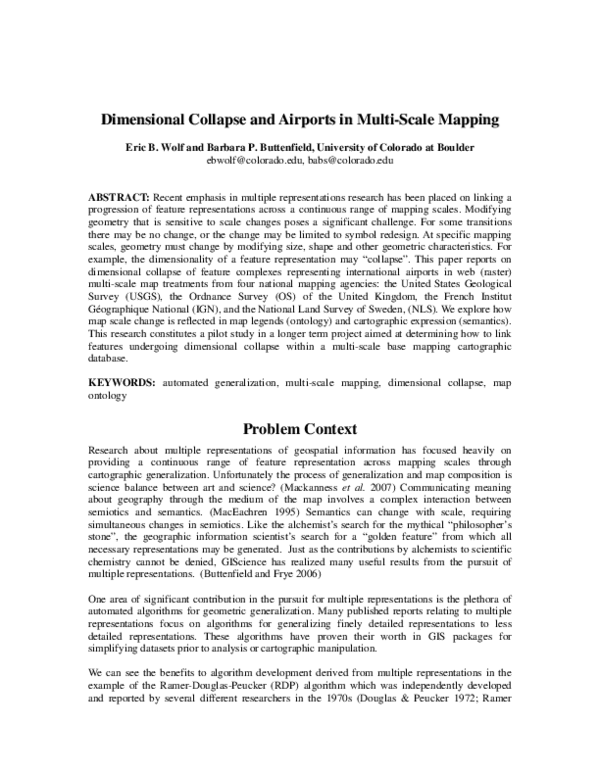 (PDF) Dimensional Collapse and Airports in Multi-Scale Mapping