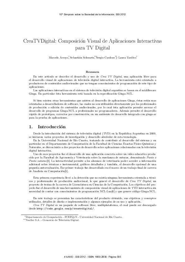 (PDF) CreaTVDigital : Composición Visual de Aplicaciones Interactivas para TV Digital