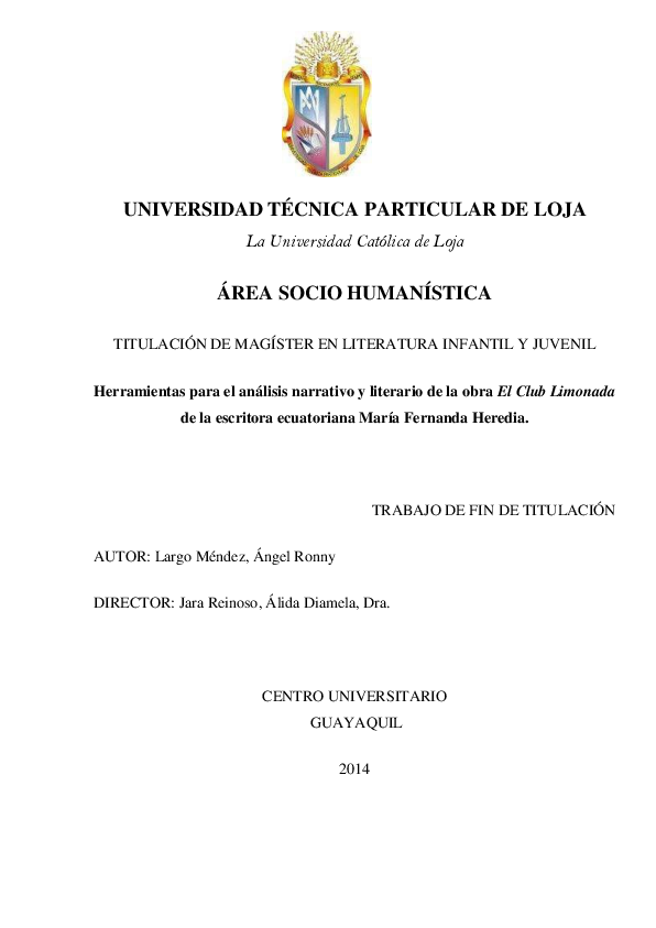 (PDF) Herramientas para el análisis narrativo y literario de la obra El ...