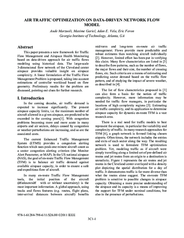 (PDF) Air traffic optimization on data-driven network flow model