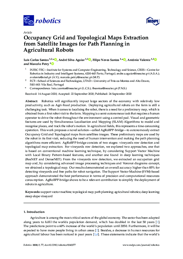 Pdf Occupancy Grid And Topological Maps Extraction From Satellite
