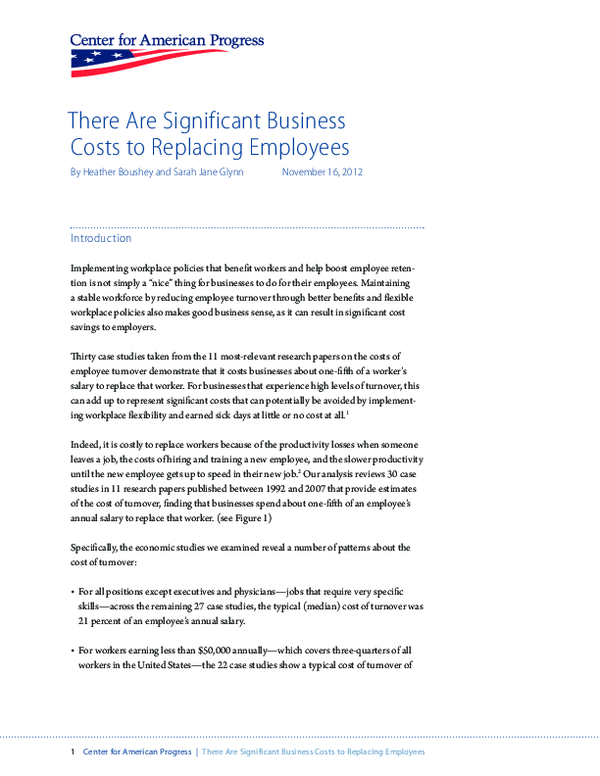 (PDF) There Are Significant Business Costs to Replacing Employees