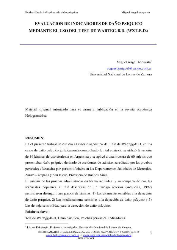 (PDF) Evaluacion De Indicadores De Da o Psiquico Mediante El Uso Del ...