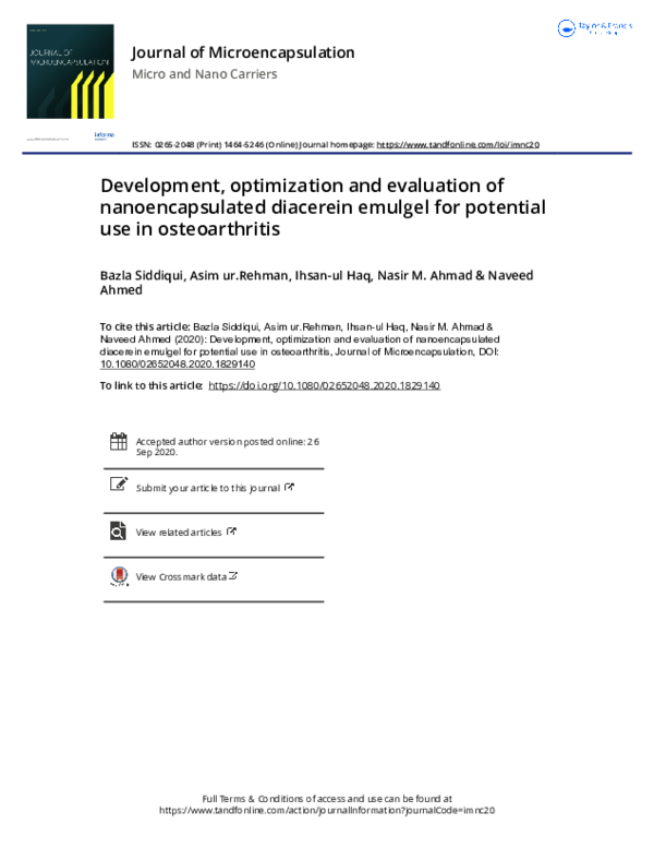 Pdf Development Optimization And Evaluation Of Nanoparticle Gel Formulation Using Lemon Grass