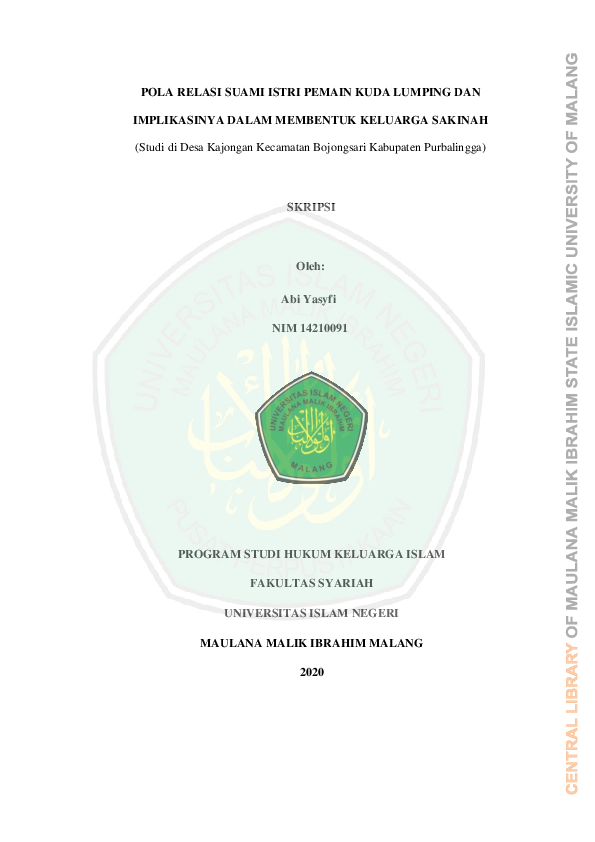 (PDF) Pola relasi suami istri pemain kuda lumping dan implikasinya ...