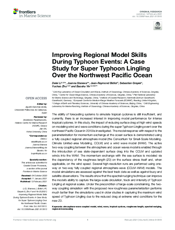 (PDF) Improving Regional Model Skills During Typhoon Events: A Case ...