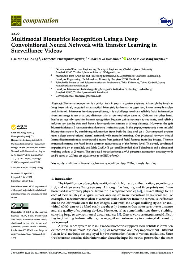 (PDF) Multimodal Biometrics Recognition Using a Deep Convolutional ...