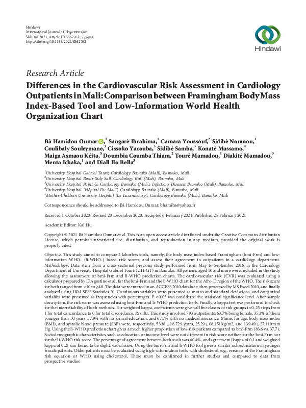 (PDF) Differences in the Cardiovascular Risk Assessment in Cardiology ...