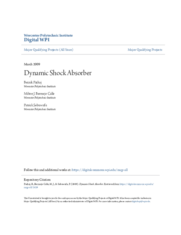 (PDF) Dynamic Shock Absorber