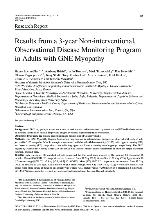 (PDF) Results from a 3-year Non-interventional, Observational Disease ...