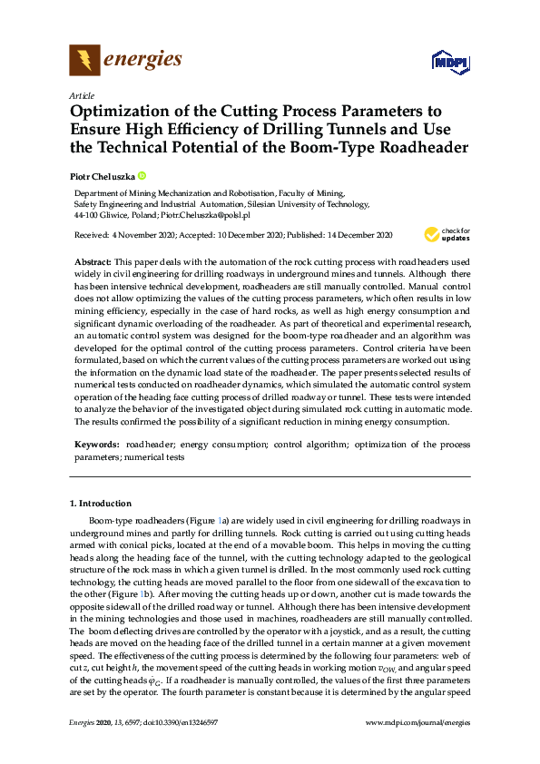 (PDF) Optimization of the Cutting Process Parameters to Ensure High ...
