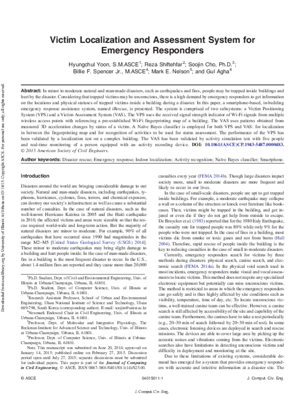 (PDF) Victim Localization and Assessment System for Emergency ...