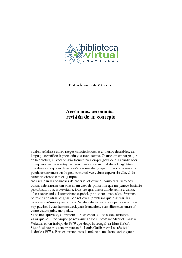 (PDF) Ácrónimos, Acronimia: Revisión De Un Concepto | Pedro Álvarez de ...