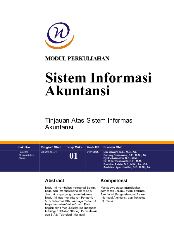 (DOC) Tinjauan Atas Sistem Informasi Akuntansi