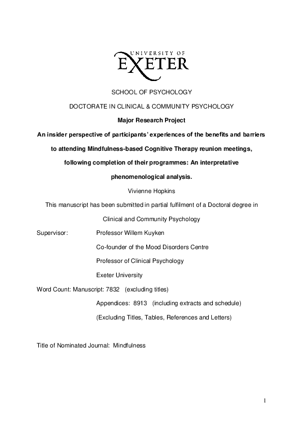 (PDF) Major research project