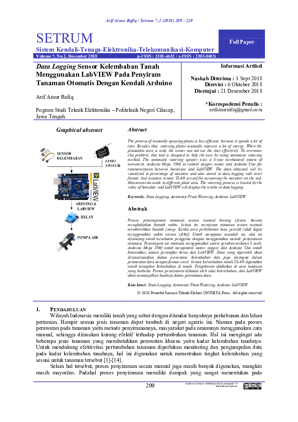 (PDF) Data Logging Sensor Kelembaban Tanah Menggunakan LabVIEW Pada Penyiram Tanaman Otomatis ...