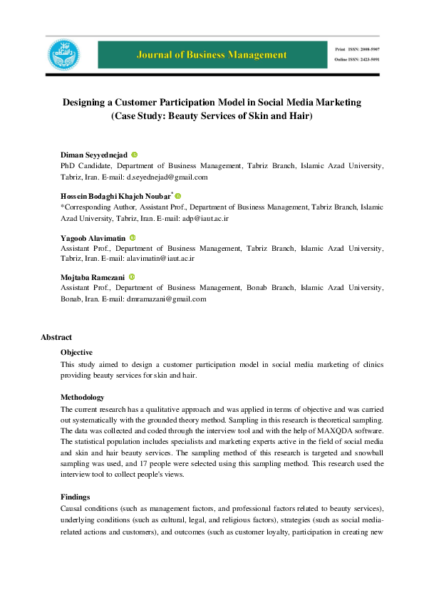 (PDF) Designing a Customer Participation Model in Social Media ...