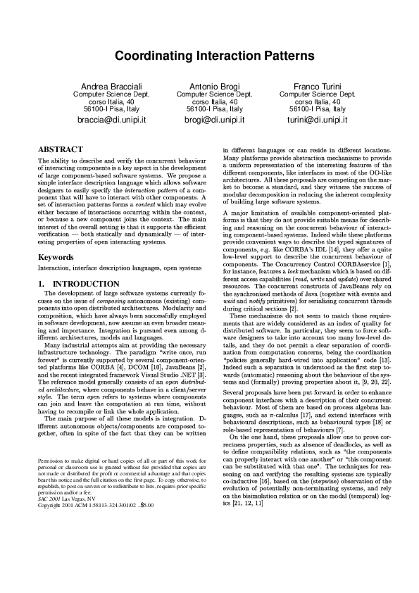 (PDF) Coordinating interaction patterns