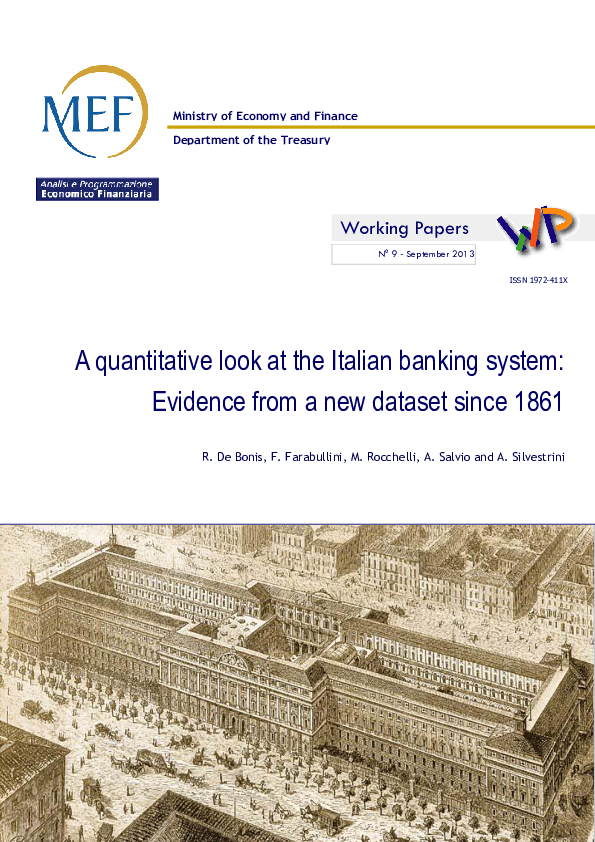 (PDF) A Quantitative Look at the Italian Banking System: Evidence from ...