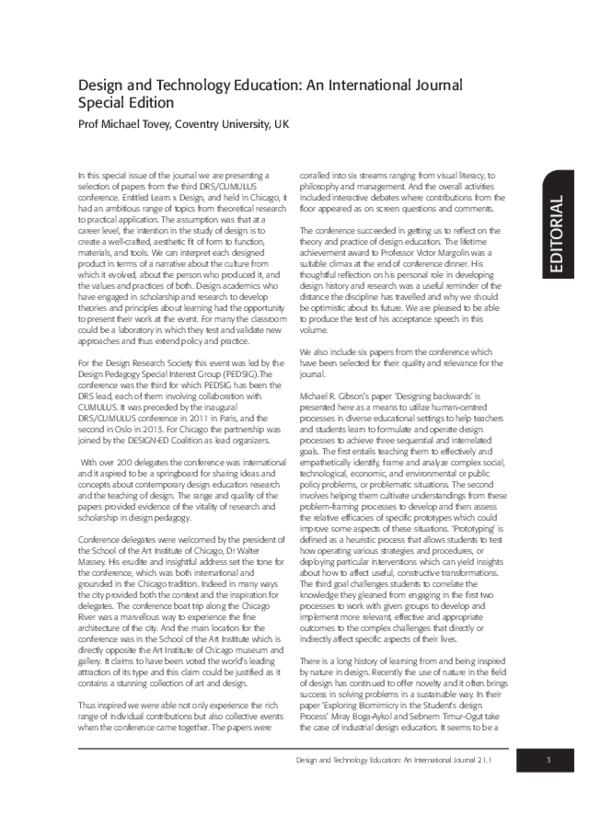 (PDF) Design and Technology Education