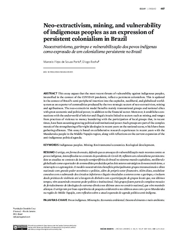 (PDF) Neo-extractivism, mining, and vulnerability of indigenous peoples ...
