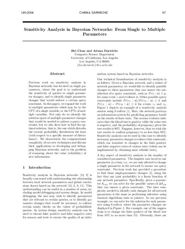 (PDF) Sensitivity Analysis in Bayesian Networks: From Single to Multiple Parameters